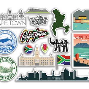 A5 Sticker Sheet Cape Town Landmarks Vinyl Stickers South - Etsy
