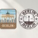 2 X 10cm Berlin Vinyl Stickers Germany German Landmarks Map Flag ...