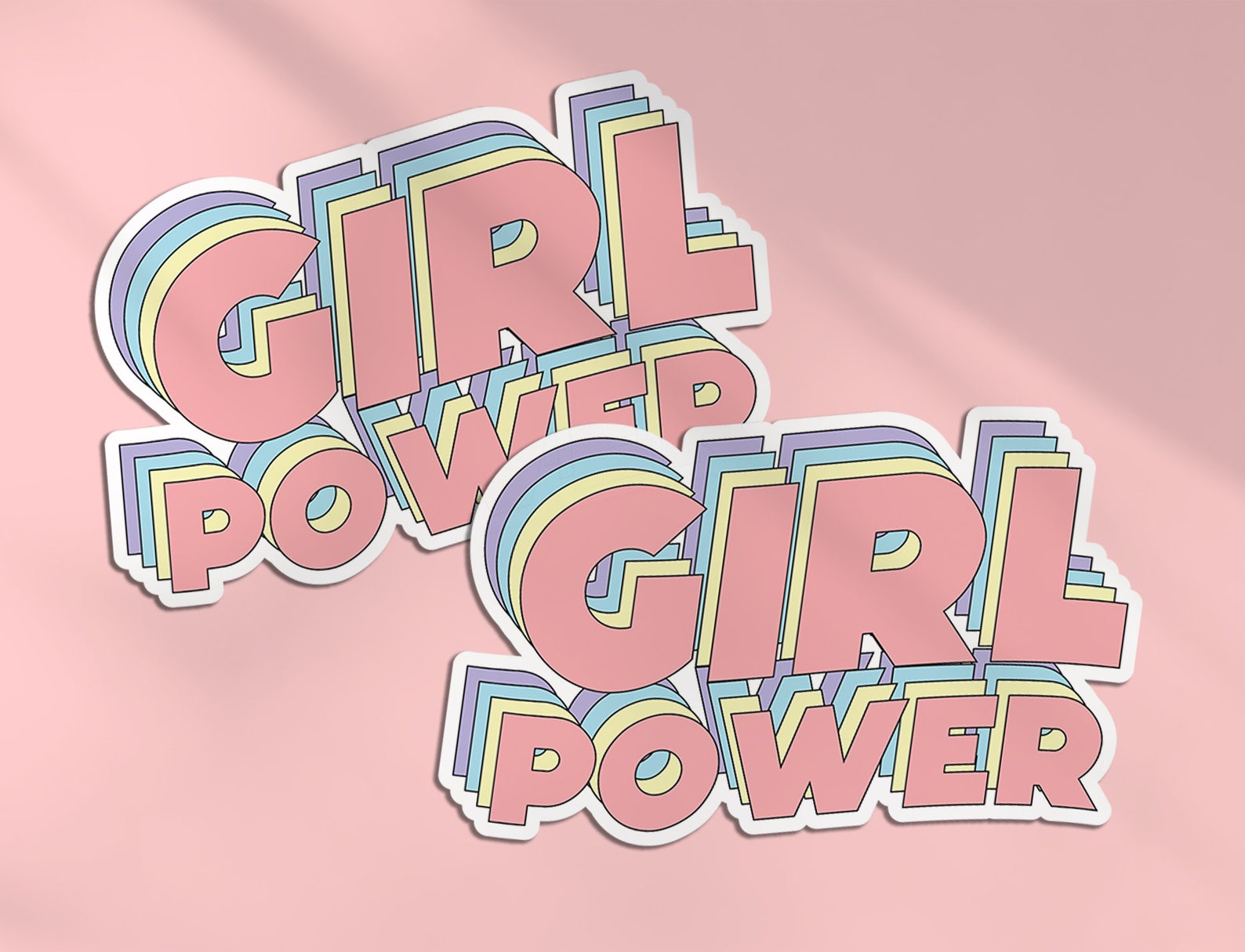 2 X 10cm Girl Power Vinyl Stickers Pink Women Teen Girls - Etsy UK