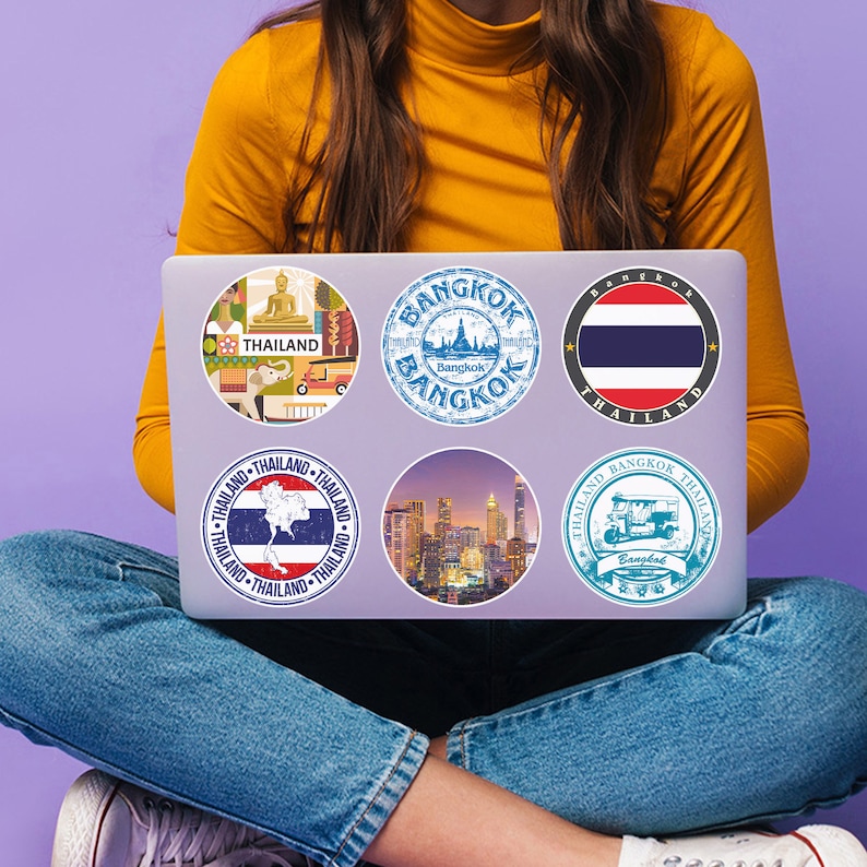 6 X 10cm Thailand Vinyl Stickers Thai Country City Travel - Etsy