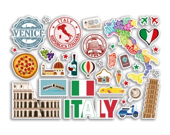 A4 Sticker Sheet Paris Landmarks Vinyl Stickers - France City Eiffel ...