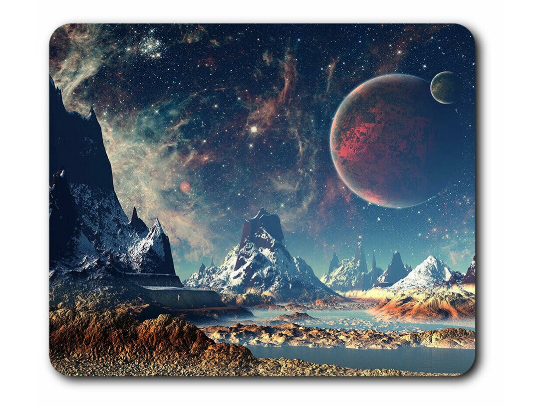 1 X Alien Solar System Mouse Mat - NASA Nebula Space Desk Accessories ...