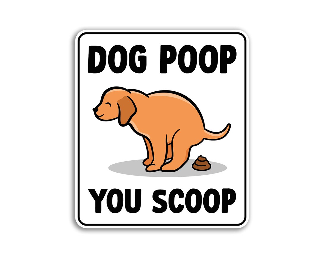 2 X 10cm Dog Poop You Scoop Vinyl Stickers Pick up Dogs Poo Pets ...