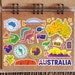 A5 Sticker Sheet Australia Landmarks Vinyl Stickers Bright Australian ...