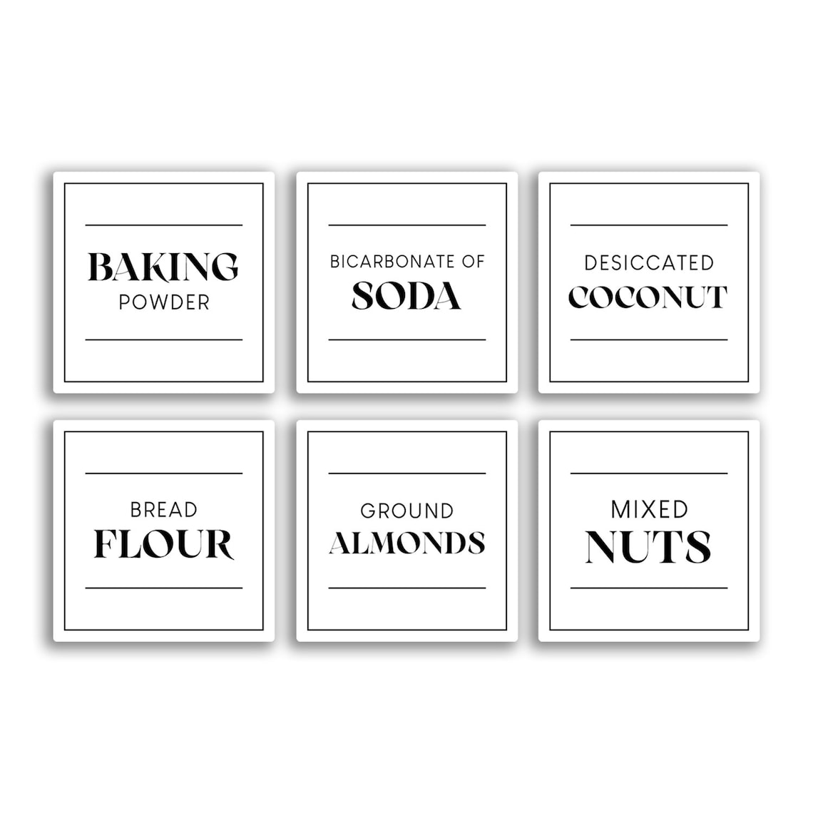 12 Modern Baking Labels Vinyl Stickers Pantry Kitchen Home - Etsy UK