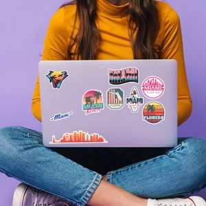 A5 Sticker Sheet Miami Landmarks Vinyl Stickers Florida - Etsy