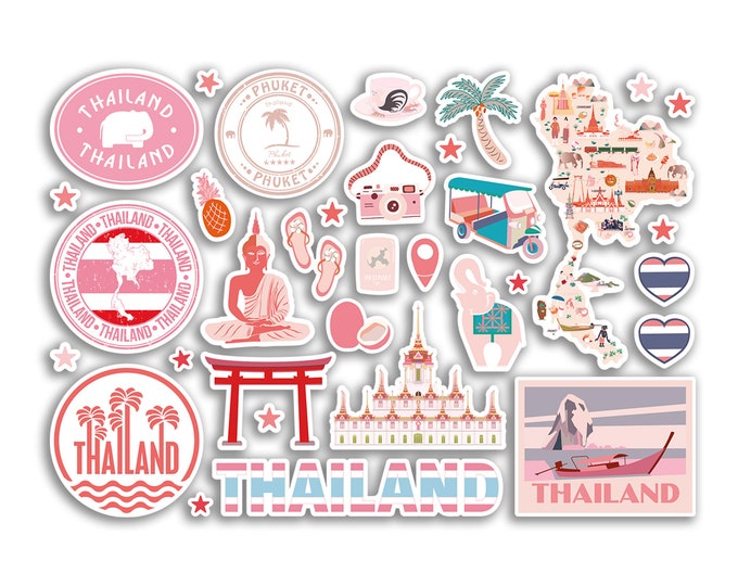 Thailand Map Flag Silhouette Sticker for Laptop Book Fridge Guitar ...