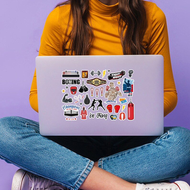 A5 Sticker Sheet Boxing Vinyl Stickers Boxer Fight Sport - Etsy