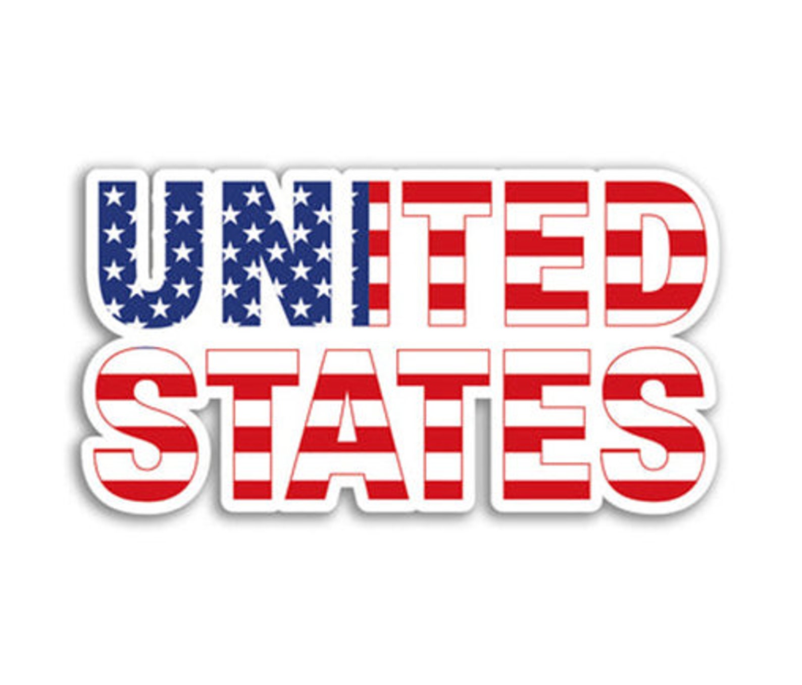 2 X 10cm United States Vinyl Stickers - America USA Holiday Travel ...