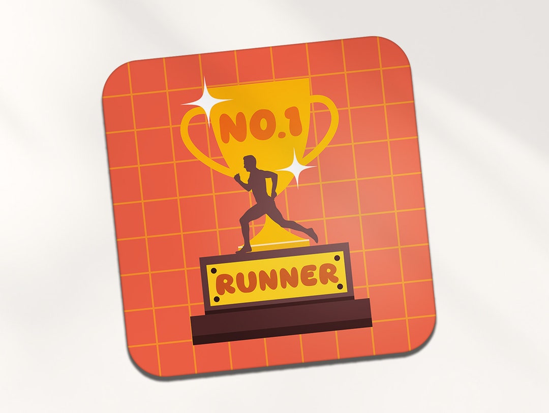 Best Runner Square Coaster - No.1 Sport Hobby Joke Birthday Christmas ...