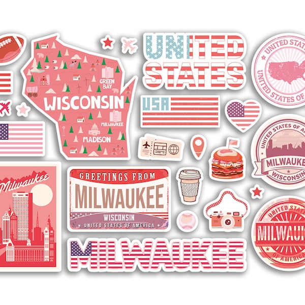 Milwaukee Flag Stickers - Etsy