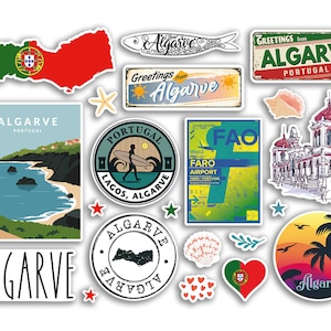 A5 Sticker Sheet Algarve Landmarks Vinyl Stickers - Portugal Beach ...
