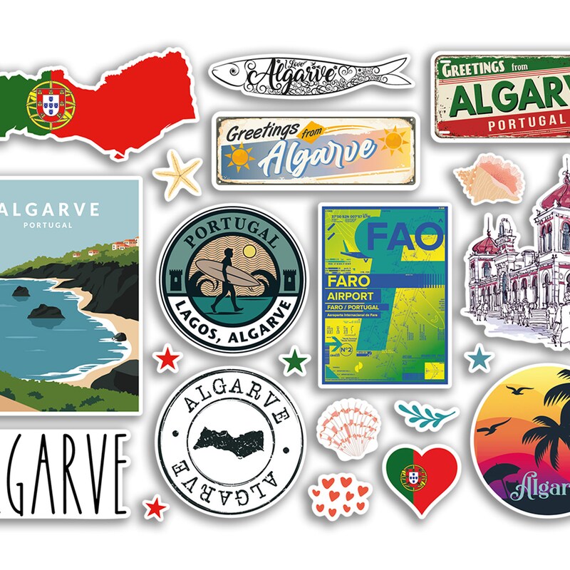 Algarve Travel Stickers - Etsy UK