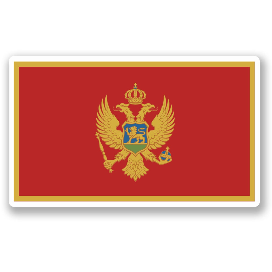 2 X 10cm Montenegro Flag Vinyl Stickers Europe Travel Adventure World ...