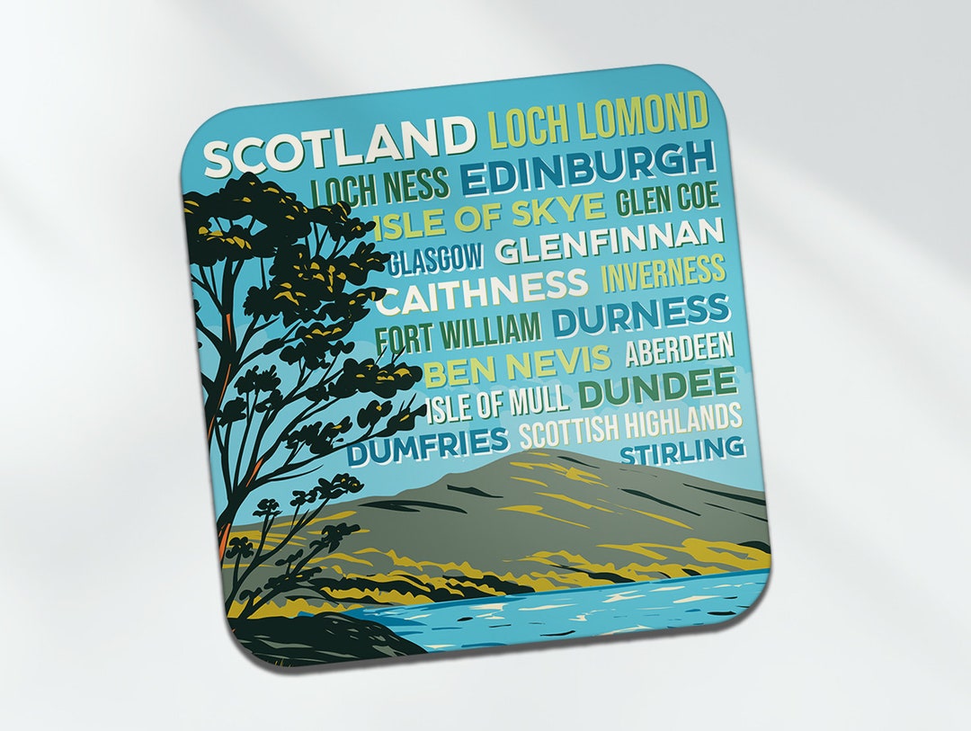 Square Single Coaster - Scotland Scottish Travel Road Trip Holiday Car ...