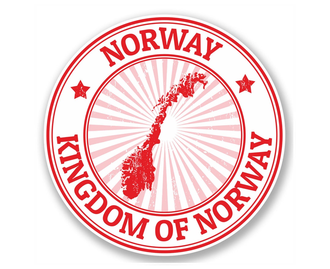 2 X 10cm Norway Vinyl Stickers - Norwegian Kingdom Map Travel Adventure ...