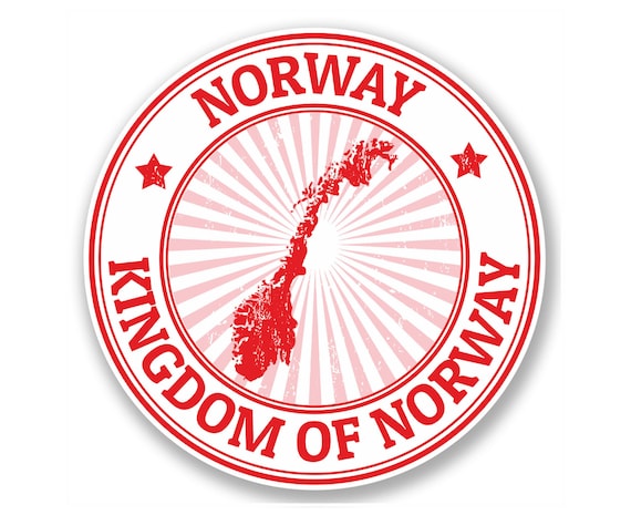 2 X 10cm Norway Vinyl Stickers Norwegian Kingdom Map Travel - Etsy