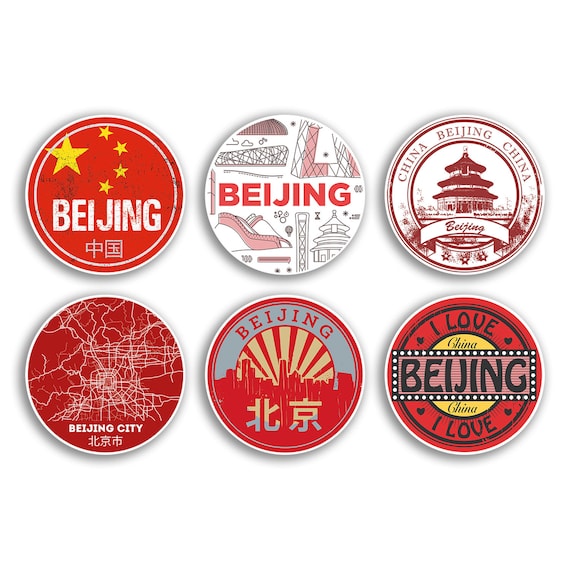 6 X 10cm Beijing Vinyl Stickers China Chinese Country City - Etsy