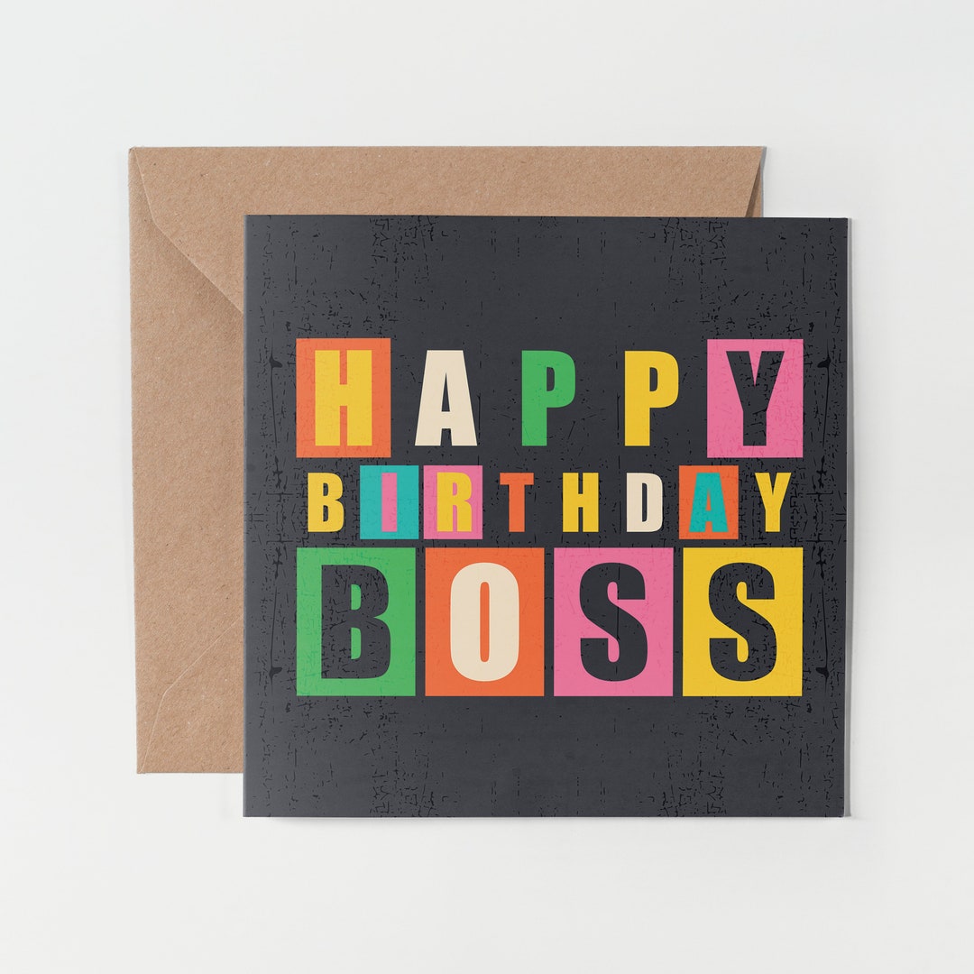 1 X Greeting Card Happy Birthday Boss Office Colleague Work Gift 0157 ...