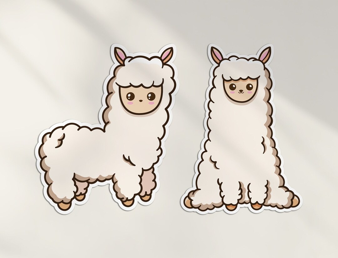 2 X 10cm Llama Vinyl Stickers - Alpaca Animal Cute Kawaii Funny Holiday ...