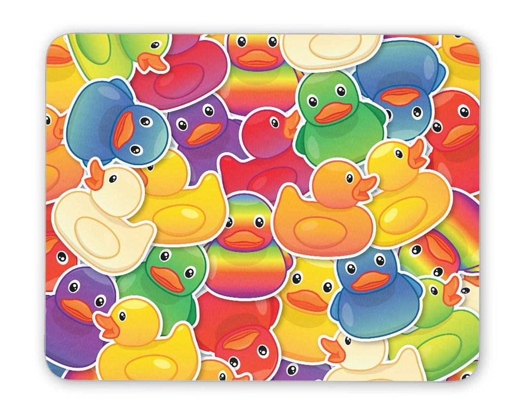 1 X Rubber Ducks Mouse Mat -toys Kids Bath Duckies Cute Duck Funny ...