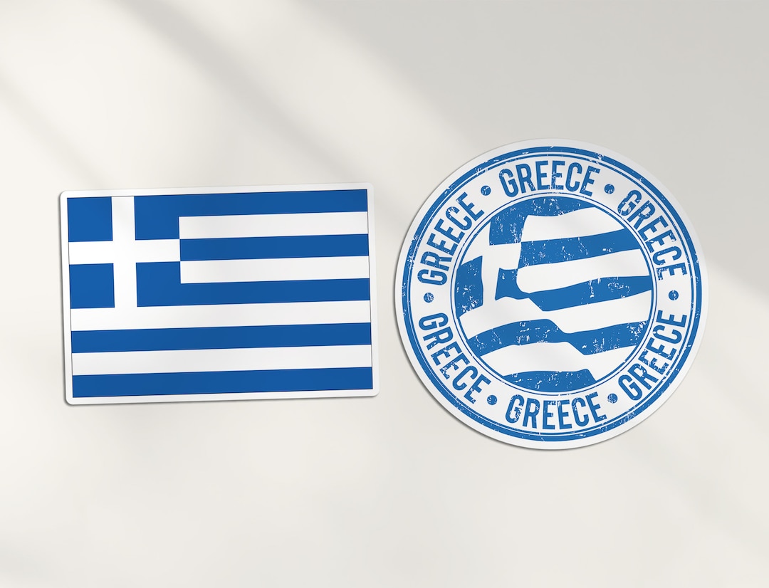 2 X 10cm Greece Vinyl Stickers - Greek Europe Country Map Flag Holiday ...
