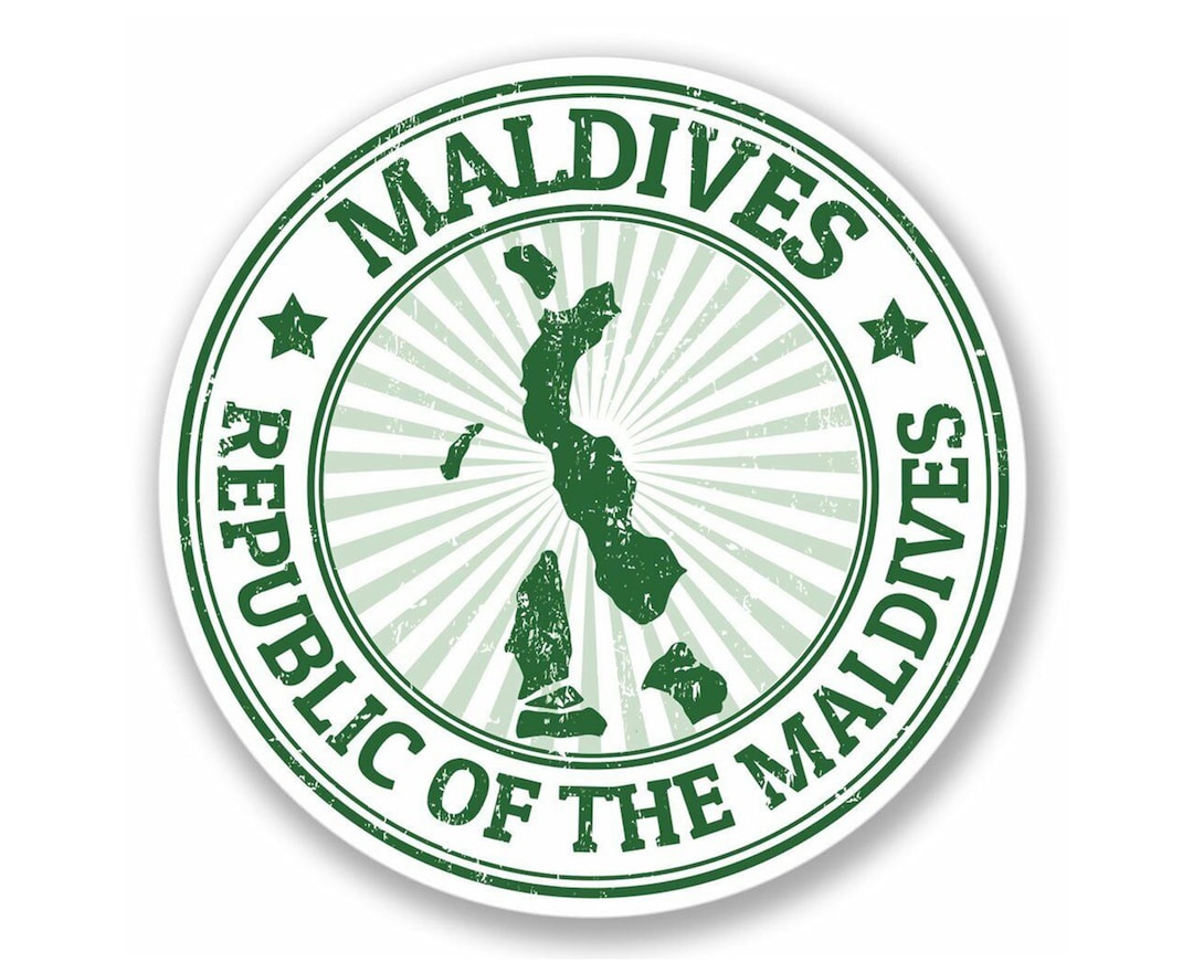 2 X 10cm Maldives Vinyl Stickers - Map Landscape Holiday Asia Travel ...