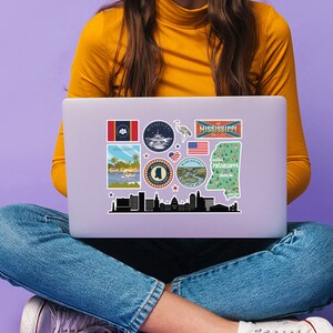 A5 Sticker Sheet Mississippi Landmarks Vinyl Stickers - Etsy