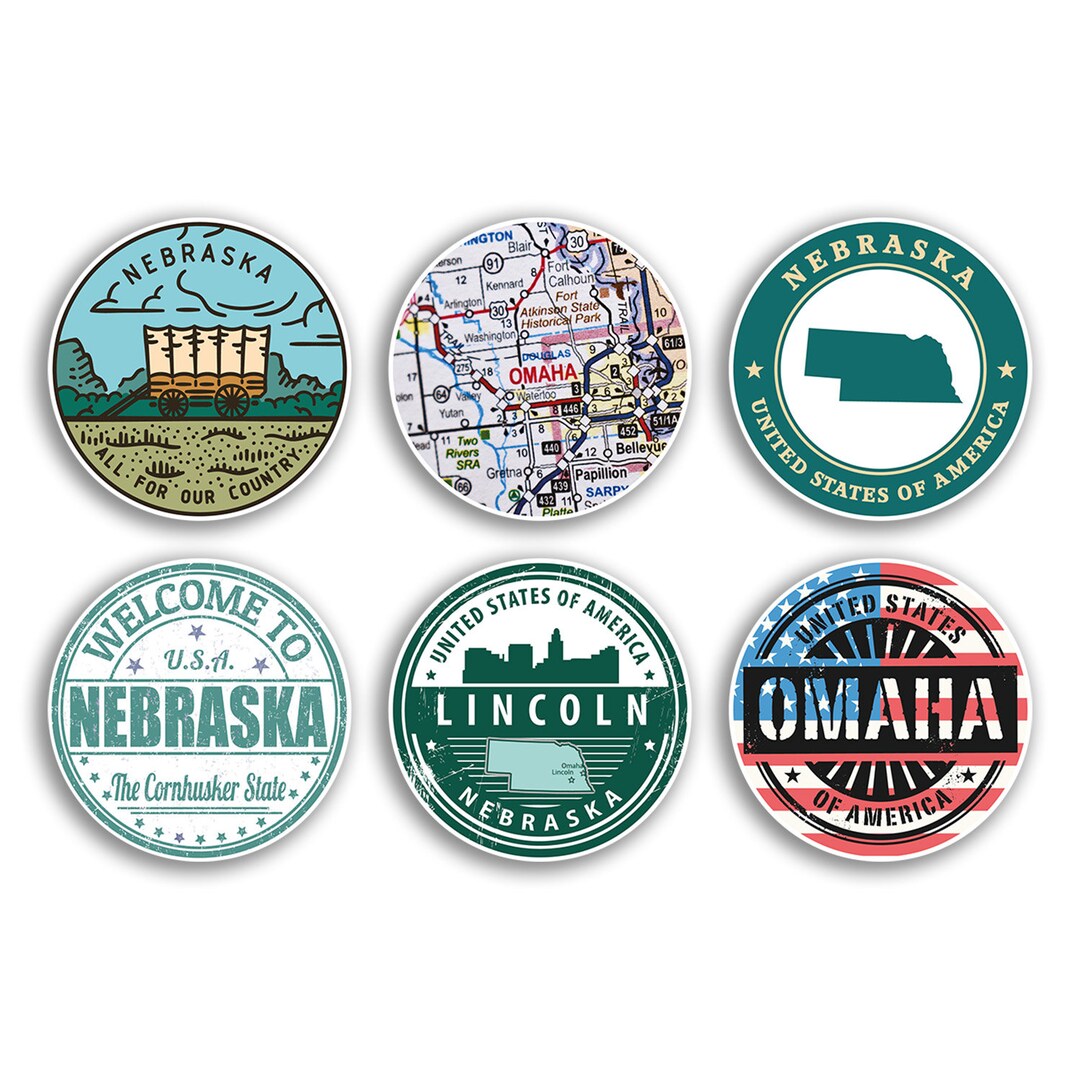 6 X 10cm Nebraska Vinyl Stickers Lincoln US USA State - Etsy