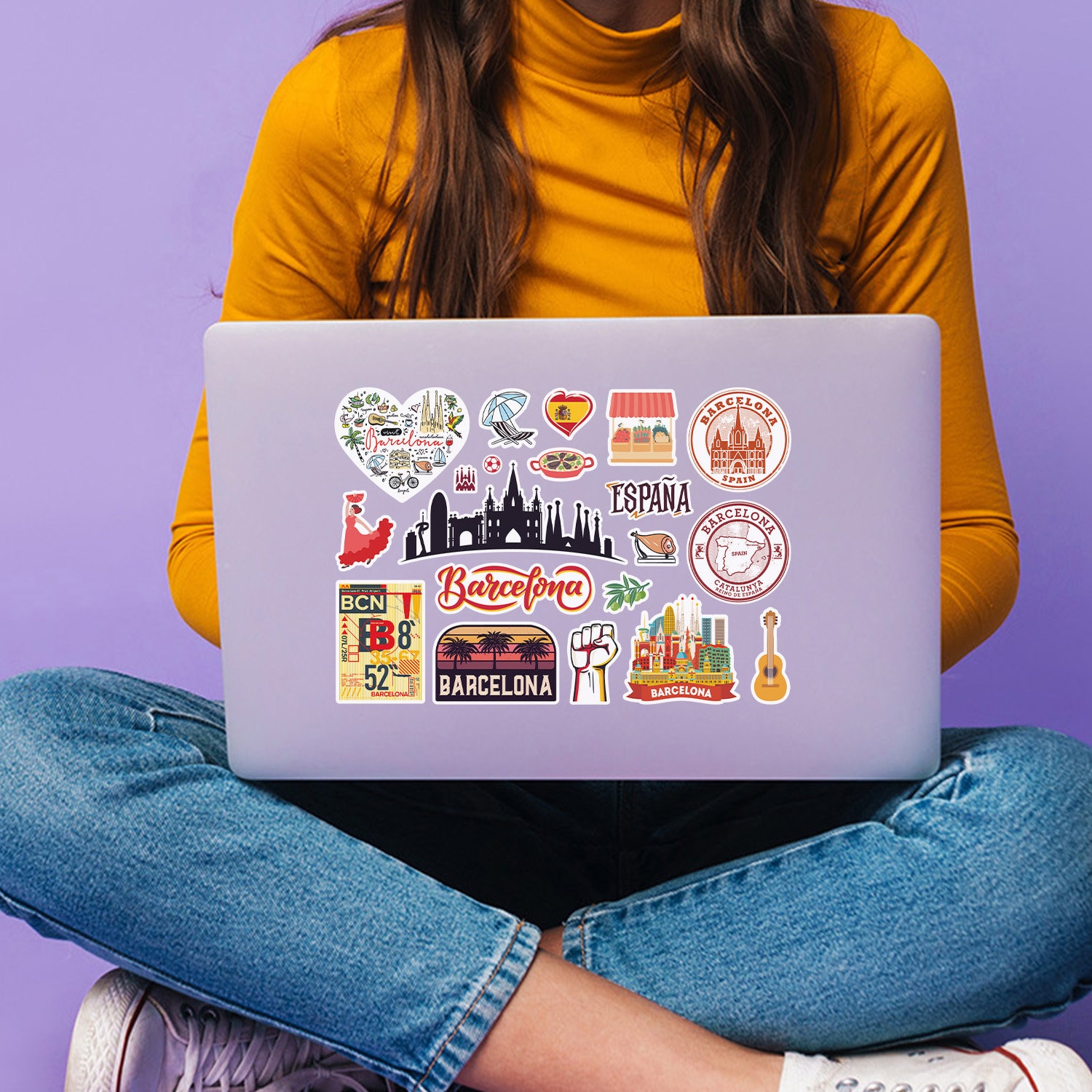 A5 Sticker Sheet Barcelona Landmarks Vinyl Stickers Spain - Etsy