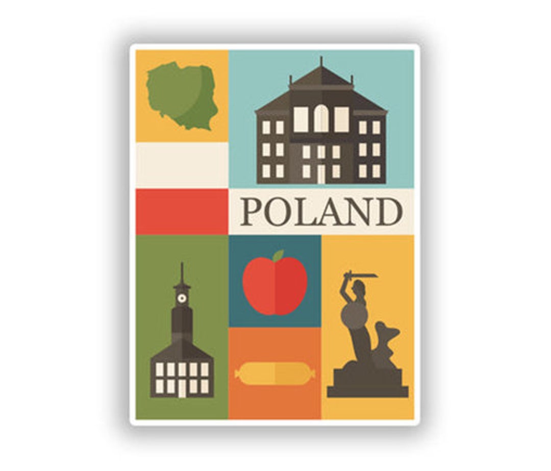 2 X 10cm Poland Vinyl Stickers - Landscape Holiday Polish Europe Travel ...
