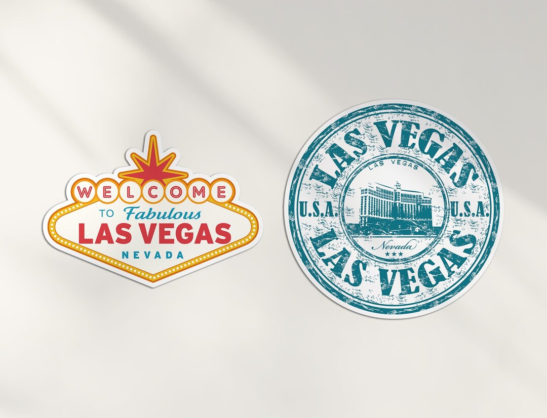 2 X 10cm Las Vegas Vinyl Stickers - USA America Nevada States Map Flag ...
