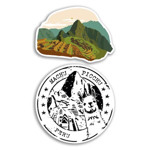 2 X 10cm Machu Picchu Vinyl Stickers - Country Peru Map Flag Holiday ...