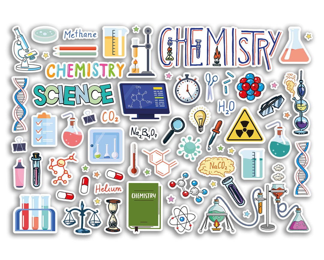 A4 Sticker Sheet Chemistry Vinyl Stickers Science Triple Exams Fan ...