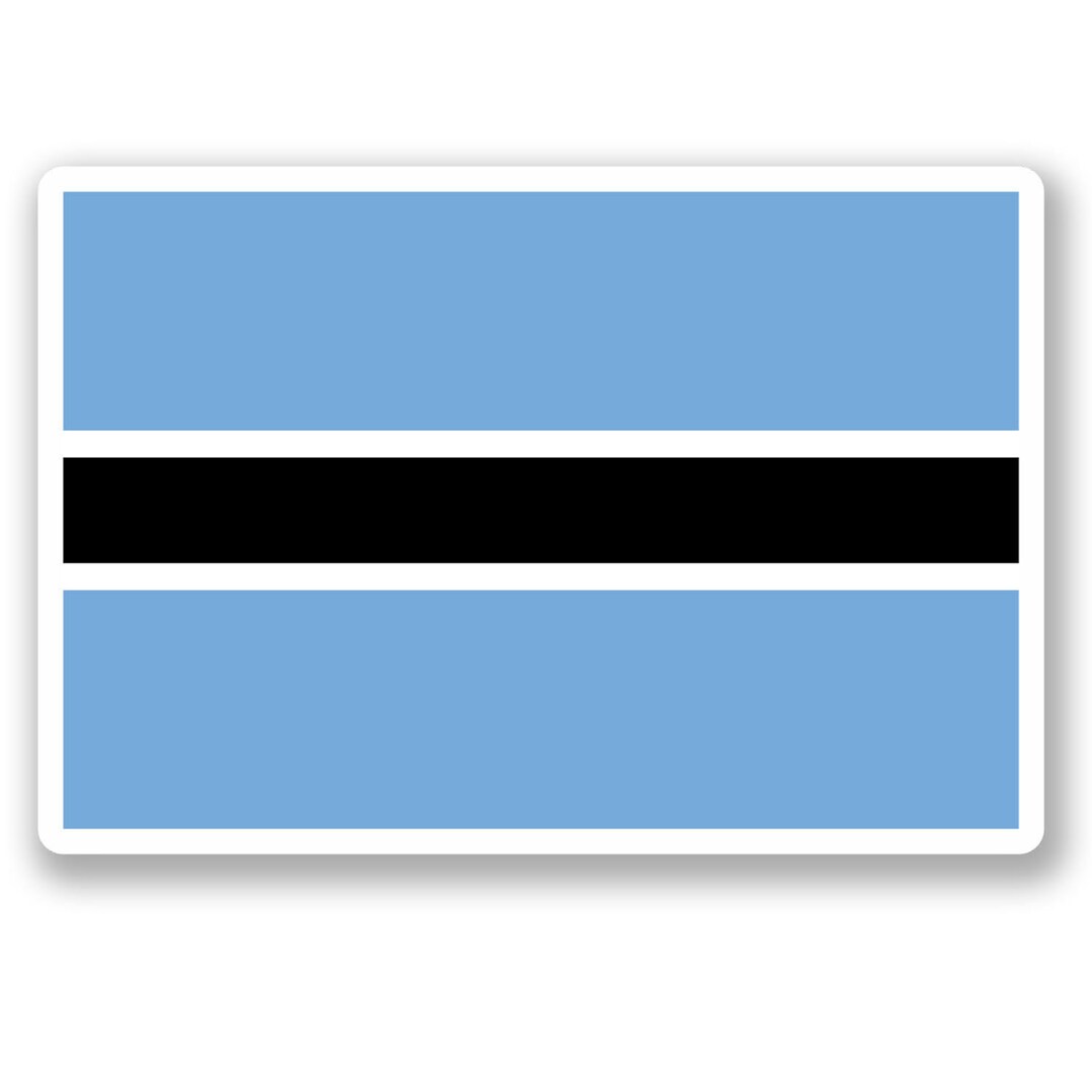2 X 10cm Botswana Flag Vinyl Stickers - Southern Africa Travel ...