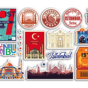 A5 Sticker Sheet Istanbul Landmarks Vinyl Stickers - Turkey Turkish ...