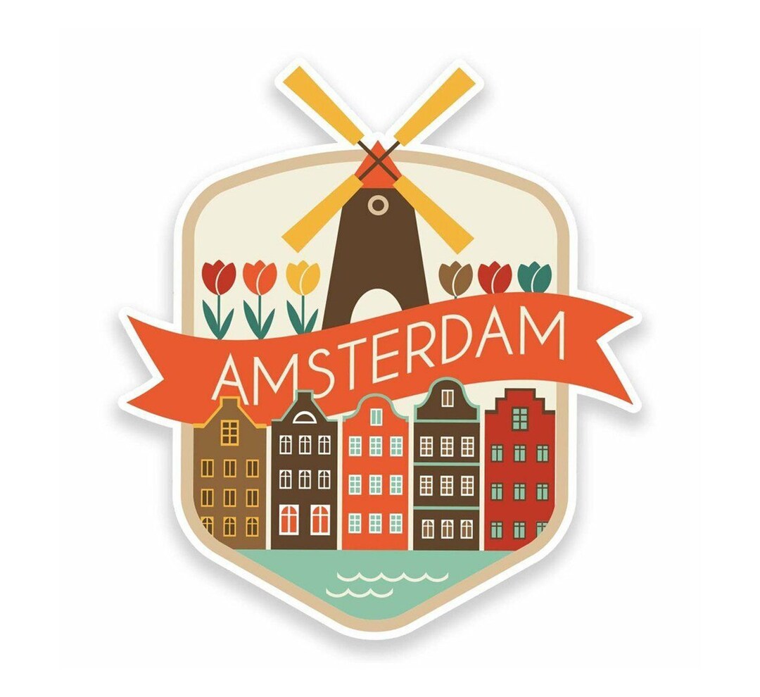 2 X 10cm Amsterdam Vinyl Stickers Holland Netherlands - Etsy