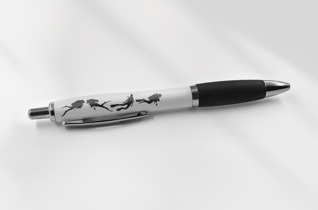 1 X Scuba Diving Black Pen - Underwater Diver Sea Creature Hobby ...