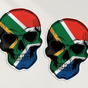 2 X 10cm South Africa Skull Stickers - African Flag Travel Holiday ...