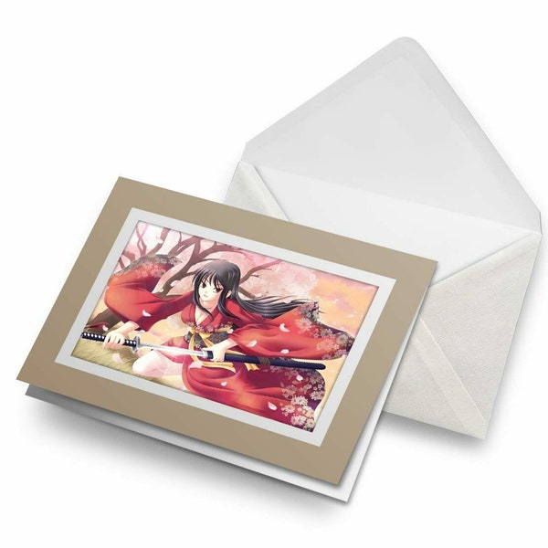 Japanese Cartoon Samurai Birthday Card - Etsy