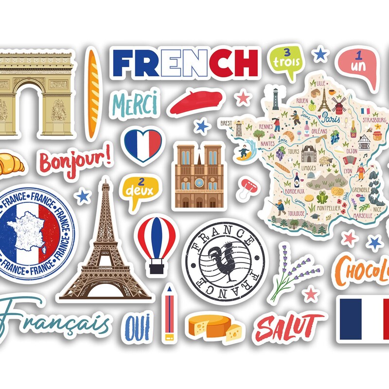 French Stickers - Etsy UK