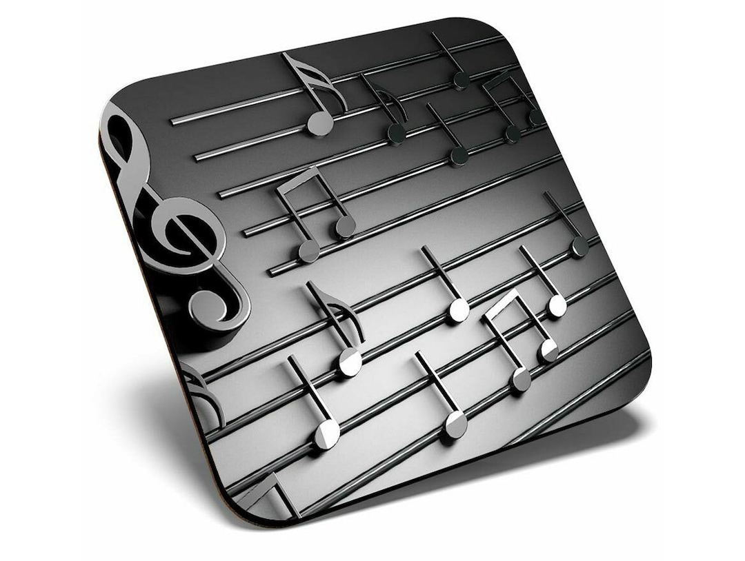 Single Coaster Music Notes Musical Teacher Musician Kitchen Mug Cup ...