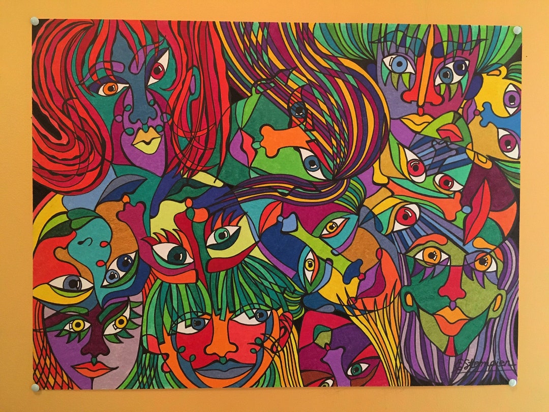 Abstract Faces, Abstract Portraits, Abstract, Modern Art, Abstract ...