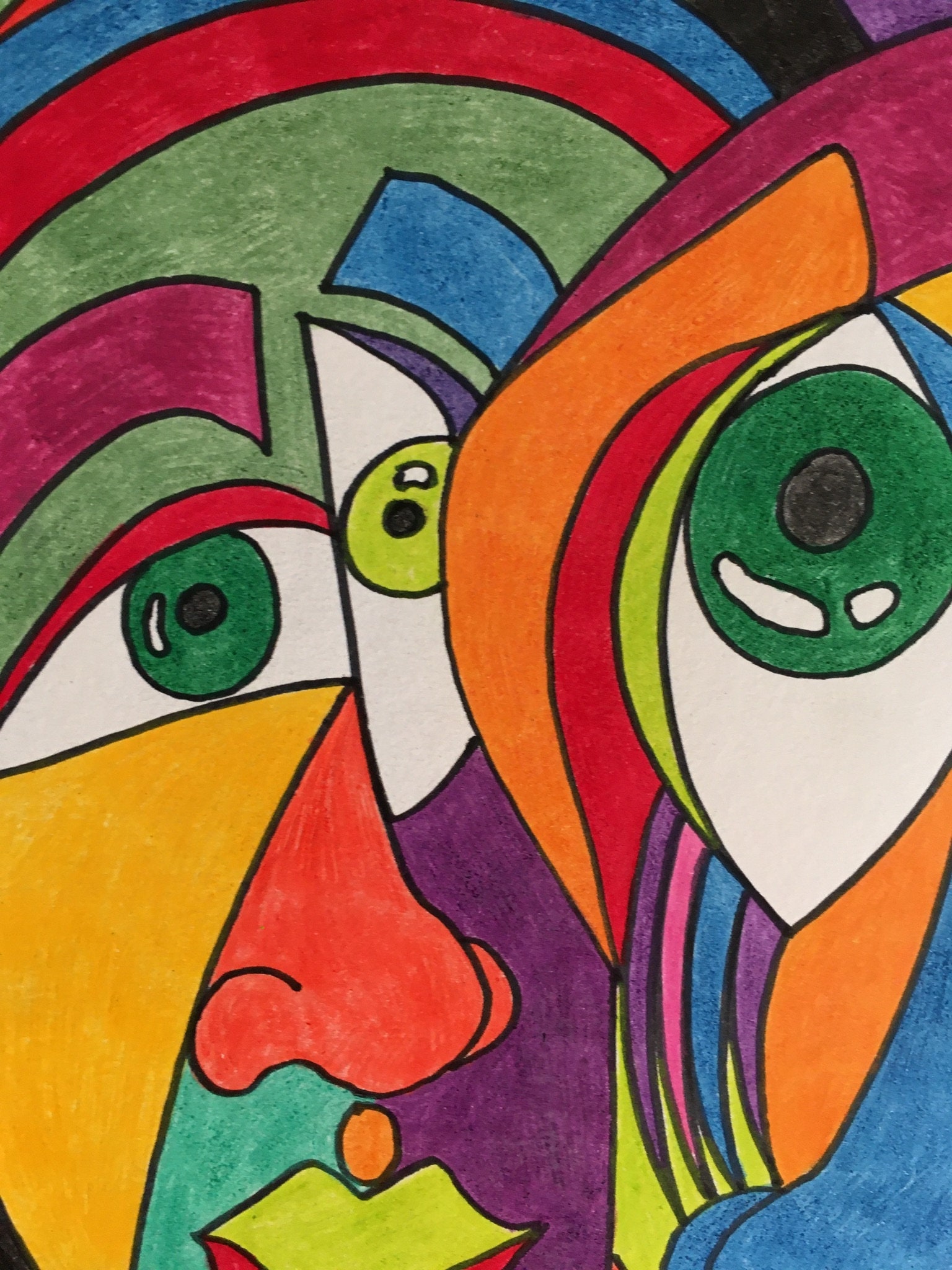 The Beautiful People, Abstract Faces, Contemporary, Modern, Abstract ...