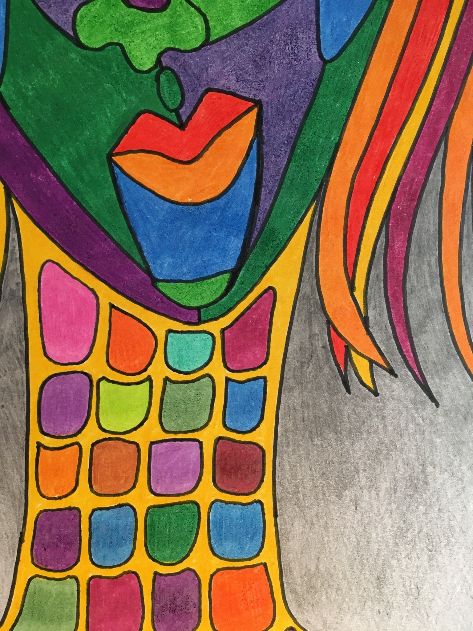 Abstract Face Art, Abstract Faces Art, Picasso-style Face, Contemporary ...