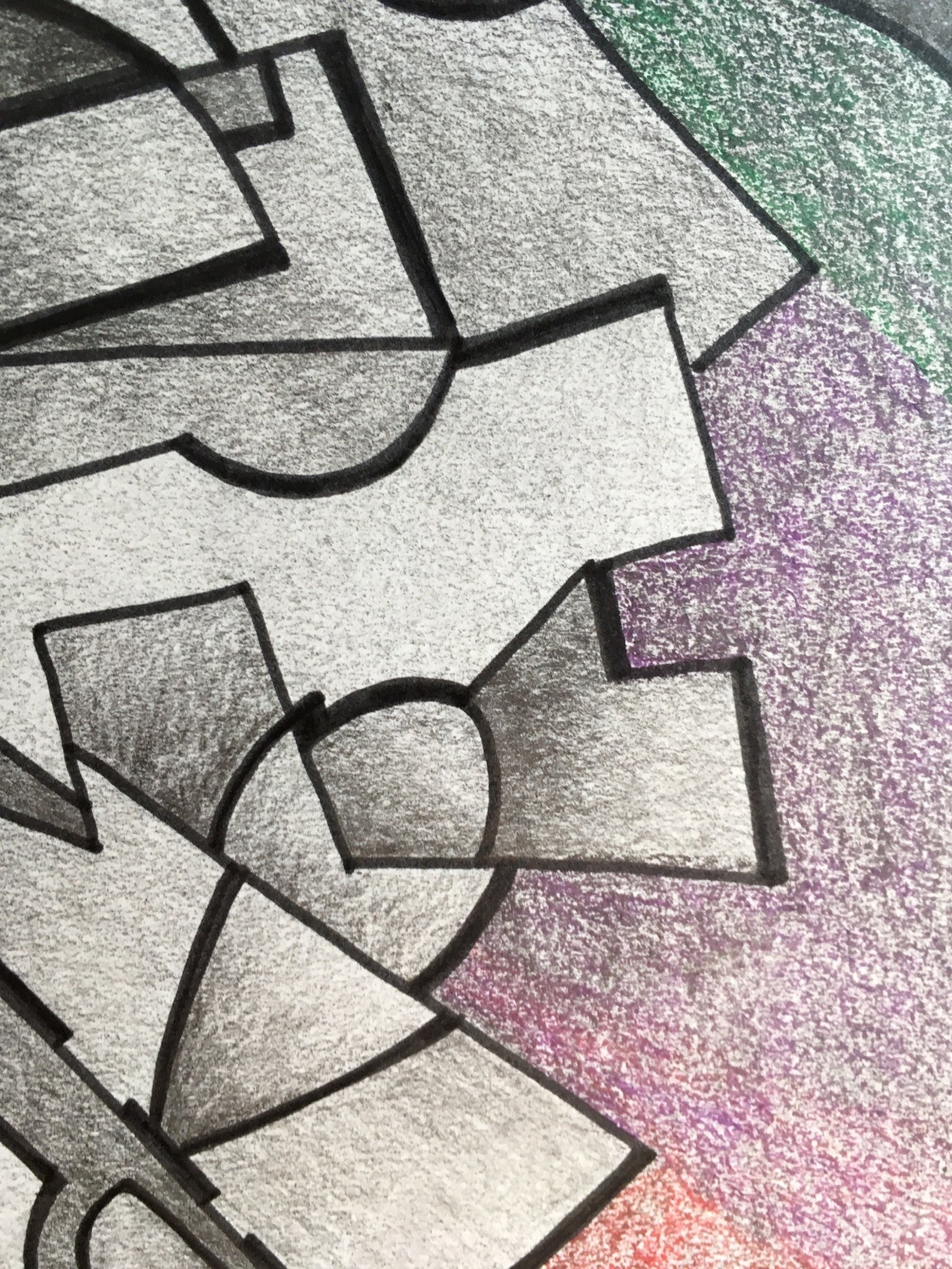 Abstract Shaded Design, Print of Original Drawing, Drawing, Abstract ...