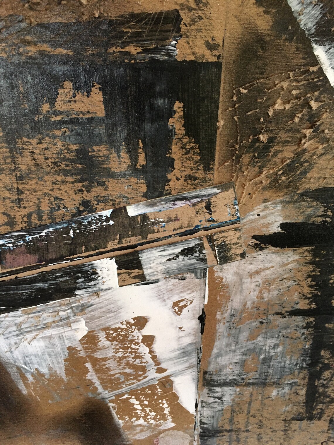 Back in Black, Original Painting, Acrylic on Paper, Abstract ...