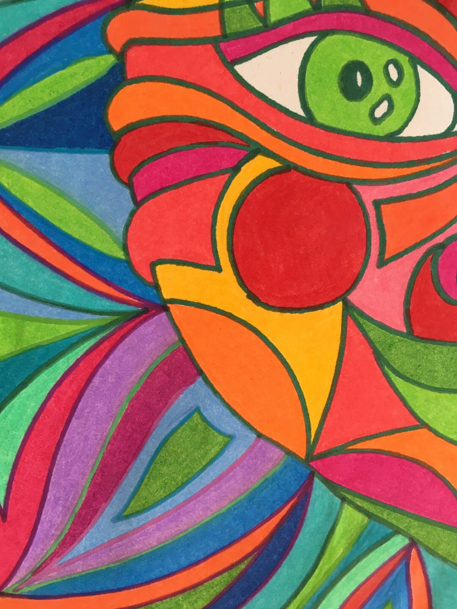 Here Comes the Sun, Print of Original Drawing, Abstract, Contemporary ...