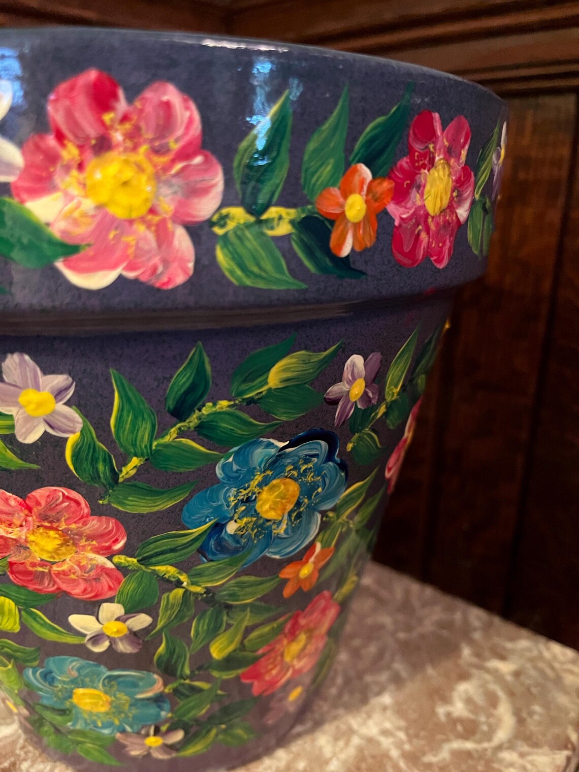 Hand-painted Pot, Painted Terra-cotta Pot, Terra-cotta Pot, Red Clay ...