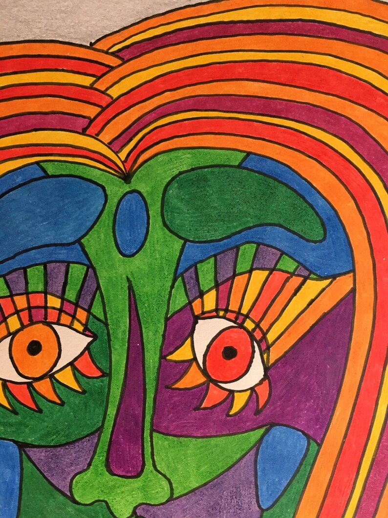 Abstract Face Art, Abstract Faces Art, Picasso-style Face, Contemporary ...